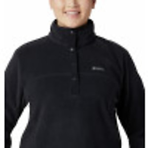 Columbia Women's Benton Springs 1/2 Snap Pullover, Black, Large