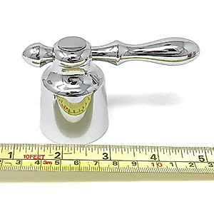 MI MADOL IMPORTS, LLC MADOL Universal Faucet Handle Pair Cold and Hot Water Adapts and Fits on All Lever [2257] Replacement Handle Stems for Shower and/or Bath Mixers ADA Compliant