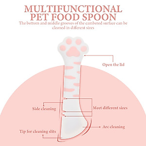 STOBOK Pet Food Can Spoon Cat Food Can Opener Universal Silicone Can Spoon Pet Wet Food Spoon Manual Can Opener (White)