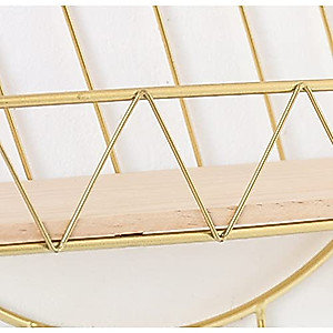 Iron Wall Mounted Storage Shelves,Floating Wall Shelves,Wall Moon Heart Hanging Rack Decorative Display Rack for Living Room Bedroom Kitchen Bathroom (Sun)