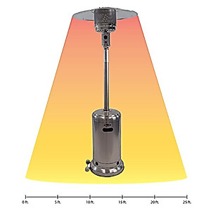 GHP Group Dyna-Glo DGPH102SS 41000 BTU Deluxe Stainless Steel Patio Heater