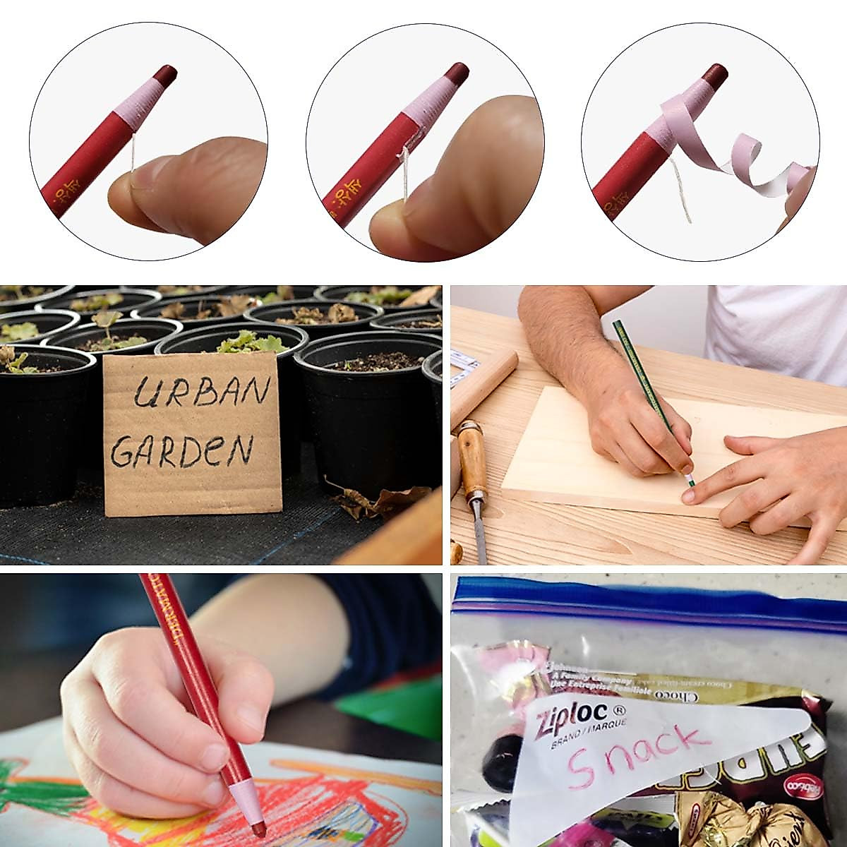 Diamond Peel-Off China Markers/Grease Pencils for Glass, Cellophane, Vinyl, Metal, Etc. (12 Pencils) (Black)