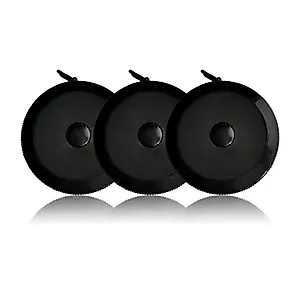 3 Pack Tape Measure Retractable Measuring for Body Fabric Sewing Tailor Cloth Knitting Craft Weight Loss Measurements Retractable Black Dual Sided Tape Measure Body Measuring 60-inch 1.5 Meter