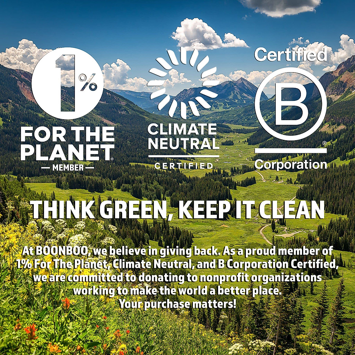 BOONBOO Organic Bamboo Cotton Swabs, PFAS-Free, 600 Count