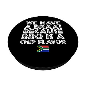 Braai South Africa Family BBQ Funny PopSockets PopGrip: Swappable Grip for Phones & Tablets