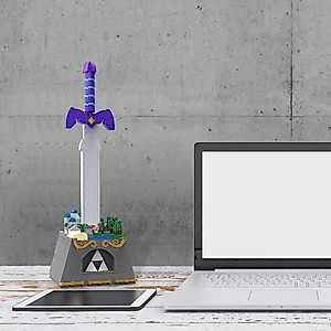 Xunsan Master Sword Building Kit, Micro Hyrule Castle Building Toys, Perfect BOTW Building Décor Set, Detachable Desktop Decorations, Birthday Gifts for Kids Boys Ages 6+ (388 Pieces)