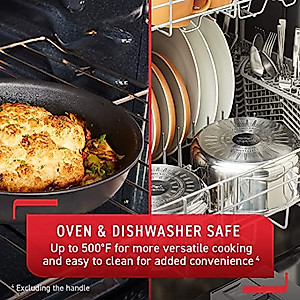 T-fal Ingenio Nonstick Cookware Set 13 Piece Induction Stackable, Removable Handle Pots and Pans, Dishwasher Safe Black