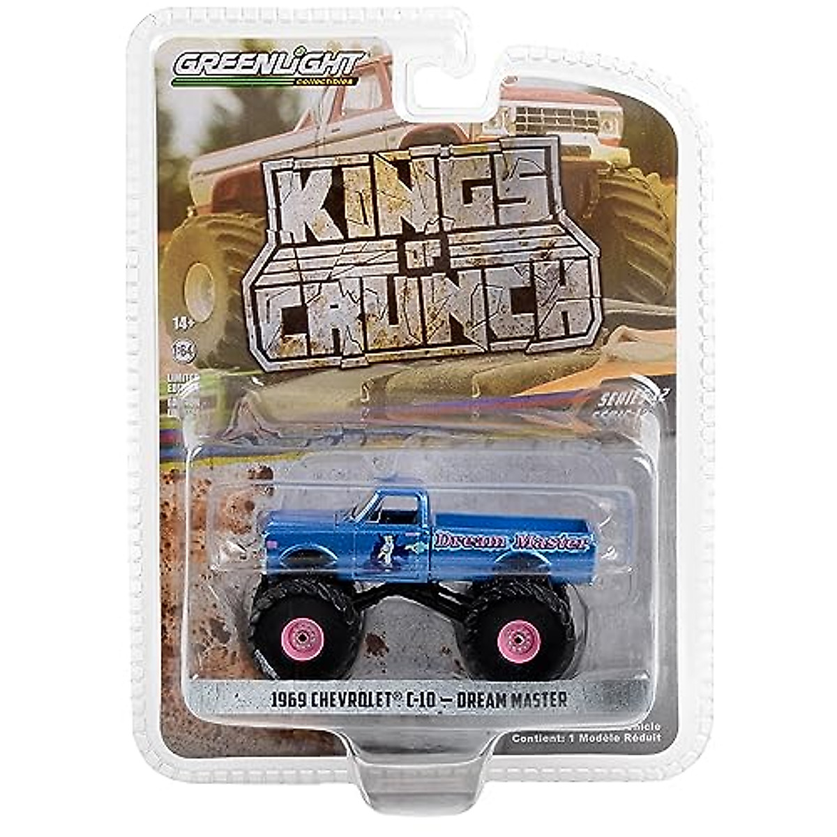 Greenlight 1:64 Kings of Crunch Series 12 - Dream Master - 1969 C-10 Monster Truck 49120-D [Shipping from Canada]