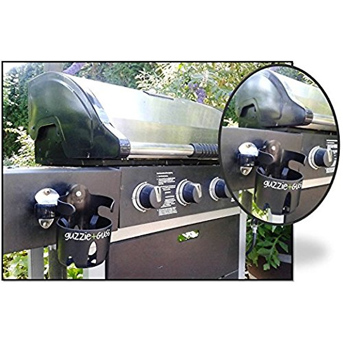 guzzie+Guss Universal Cup Holder for Strollers, Wheelchairs, Mobility Walkers, Bikes, Camping Chairs - Easy Installation - Anti-Slip Sleeve - Fits Wide Variety of Drink Containers - Pink