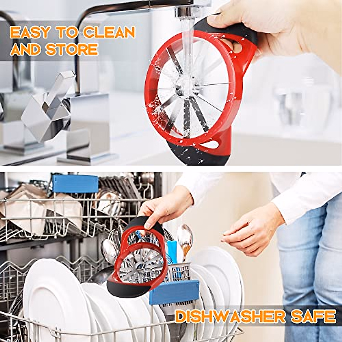 Supercenter Apple Cutter, Apple Corer and Slicer - Stainless Steel Apple Corer - 4.72 Inch Apple Slicer Tool with 12 Super Sharp Blades, lightweight Apple Slicer and Corer with Anti-slip Handle