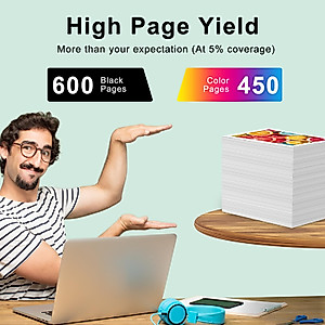 SAILNER 212XL Ink Cartridges Remanufactured Ink Cartridge Replacement for Epson 212XL 212 XL use with Expression Home XP4105 XP-4105 XP4100 XP-4100 Workforce WF-2850 WF2850 WF2830 Printer 4 Pack 212