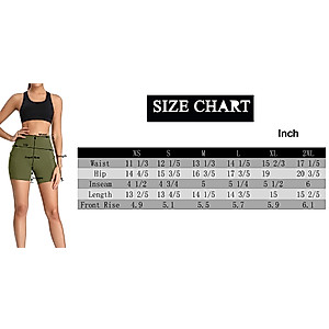 Oalka Women's Short Yoga Side Pockets High Waist Workout Running Shorts New Black M