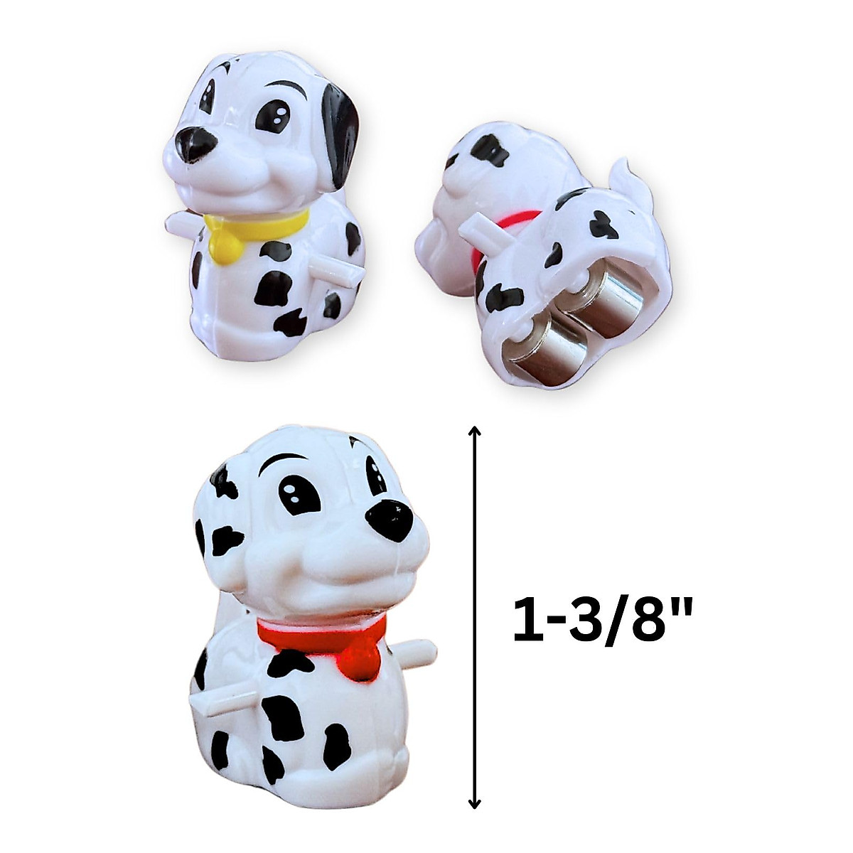Haktoys Replacement or Additional Parts, Dalmatian Dog Figurines – for The Spotty Dog Slide Toy Race Track Set (Pack of 3)