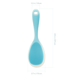 SHOWERORO 2Pcs Wear Resistant Silicone Rice Spoons Non Stick Rice Scoopers for Household Use Ideal for Rice Cookers and Serving Rice