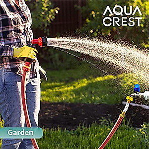 AQUA CREST Flexible Hose Protector-Eliminates Hose Crimping and Straining at Faucets and Water Connections for RV, Garden & Car Wash Hose Extension Adapter, Pack of 2