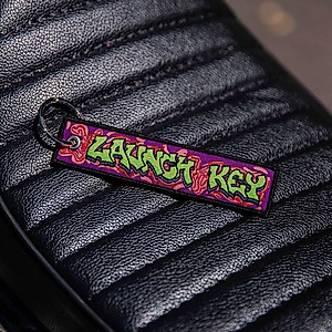 MotoLoot Keychain for Motorcycles, Scooters, Cars and Gifts (Launch Key Graphitti)