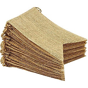 LEOBRO 48 Pcs Burlap Banner, 30 Ft Swallowtail Flag, DIY Decoration for Holidays, Wedding, Camping, Party, New Year Decorations, Merry Christmas Banner, Indoor Christmas Decoration