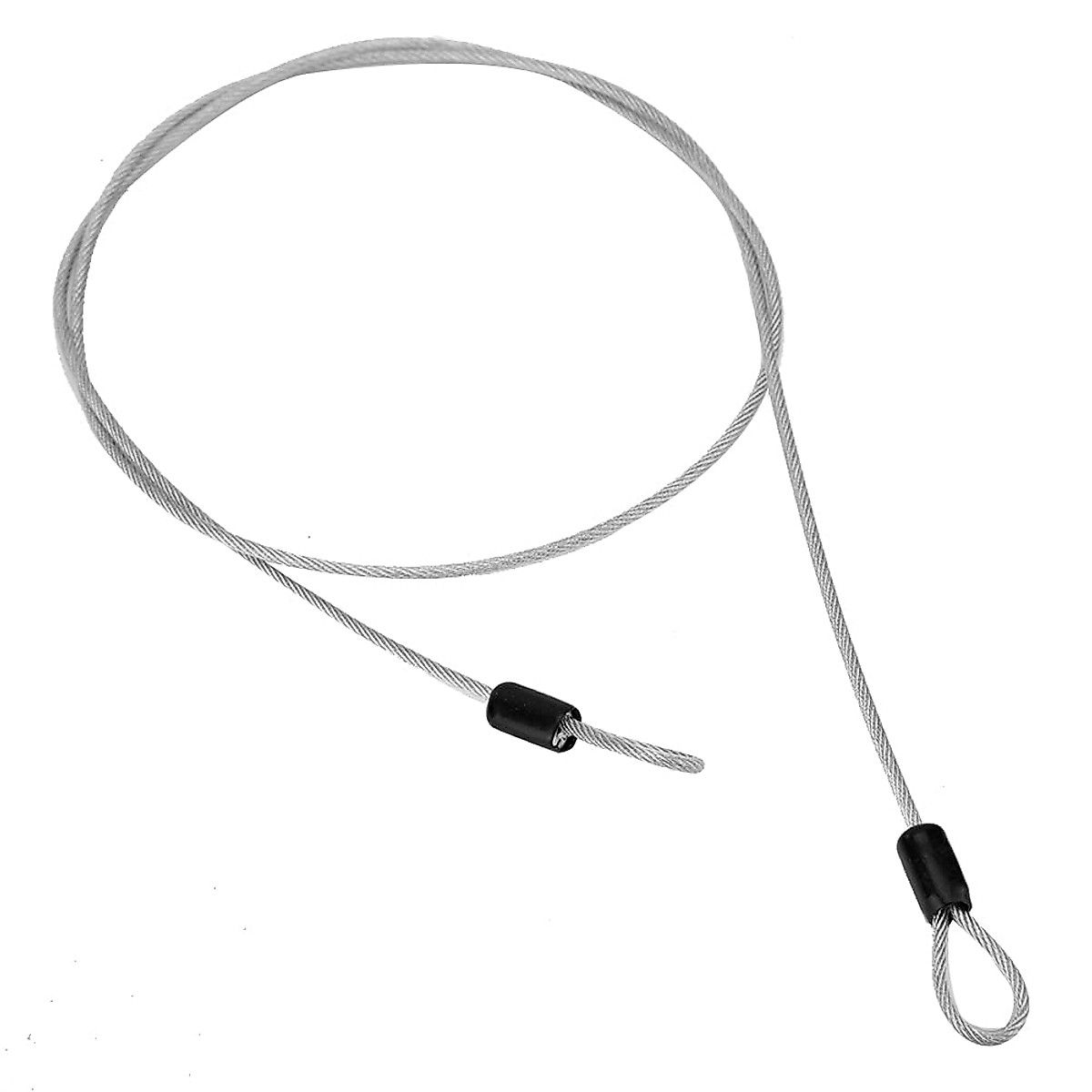 Outdoor Travel Security Cable Lock, Cycling Sports Internal Steel Wire and External Plastic Security Loop Cable bike Scooter Lock (Silver)