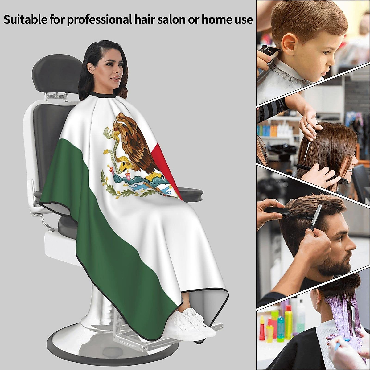 Xianjing unisex Custom Barber Cape,Personalized Salon Haircut Capes,Add Your Image Haircut Kit Hairdressing Apron for Home Salon and Barbershop