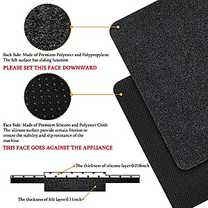 BYKITCHEN Heat Resistant Mat , 3 Different Size, Small Kitchen Appliances Slider Mat for Air Fryer, Coffee Maker, Stand Mixer and More, with Appliance Sliders Function