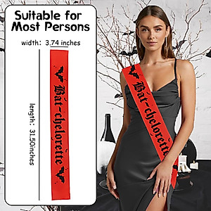 Gothic Bachelorette Party Decorations Sash Red and Black Bachelorette Party Sash Bat-chelorette Sash Decorations Bachelorette Party Supply for Gothic Bridal Shower Wedding Party Engagement for woman