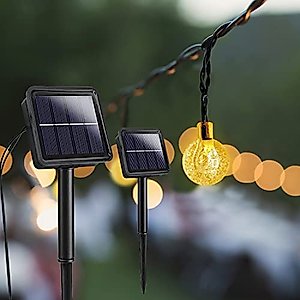 Solar String Lights Outdoor Garden [2PACK] 40 Feet 105 LED, fairy Solar Powered Patio Lights Waterproof solar powered patio lights for Yard Porch Wedding Party Lights 8 Combinations(Warm White)