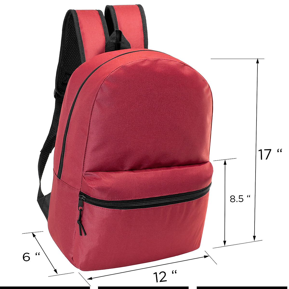 Moda West 24 Pack - 17 Inch Wholesale Basic Bulk Backpacks in Assorted Prints - Case of Bookbags