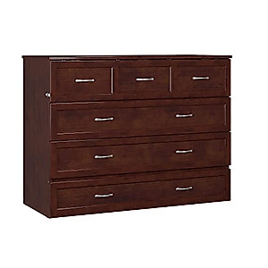AFI Deerfield Murphy Bed Chest Full, Walnut