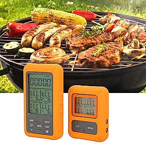 TS-TP40 Food Thermometer Kitchen Cooking BBQ Electronic Digital Display Temperature Meter 100m Wireless ransmission, -20℃~300℃(TS-TP40-B (Non Waterproof Probe)