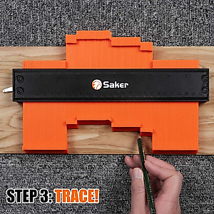 Saker Miter Saw Protractor&Saker Contour Duplication Gauge(10 Inch+5 Inch)