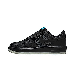 Nike Big Kid's Air Force 1 '06 "Space Jam Black/Black-Lt Blue Fury (DN1434 001) - 4