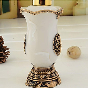 Gold Soap Dispenser Ceramic Refill Liquid Hand Rust Proof Pump Gorgeous Durable Classic Design Sparkle Hotel Bath 180ml (Size : Arc)