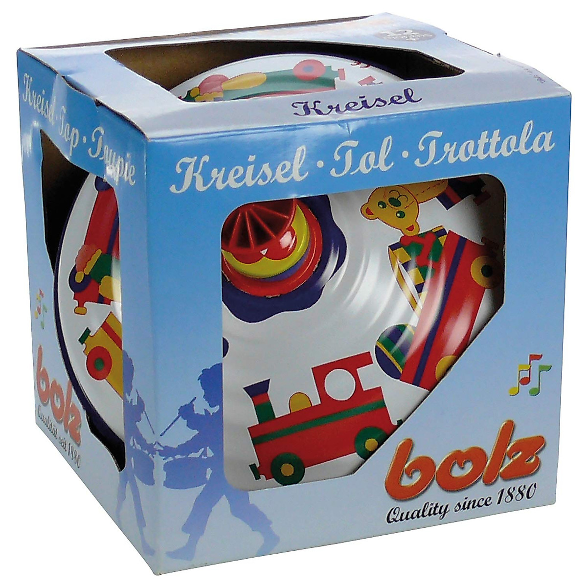 Bolz Playbox Music Spinning Top Toy for Children, The Funny Buzzing Hum Gets Louder As The Top Spins Faster, So Durable