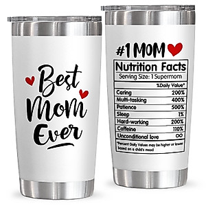 TEEZWONDER Gifts For Mom From Daughter, Son, Christmas, Mothers Day, Valentines Day, Birthday Gifts For Mom, Grandma, Mother In Law, Bonus Mom, New Mom Gifts For Women, 20 Oz Stainless Steel Tumbler