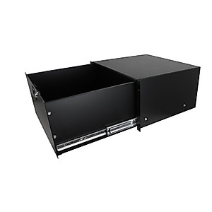 Penn Elcom 3235LK Standard Steel Rack Drawer for 5 Rack Spaces, 5U Sliding with Slam Latch & Keyed Lock, 14 Inch Deep Gear Storage