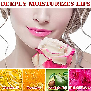 LZYLLS 2 Pack Crystal Jelly Flower Lipstick,Magic Temperature Color Change Lip Gloss Lip Stick PH Clear Magic Lipstick Long Lasting Nutritious Moisturizing Lip Balm（Set A）