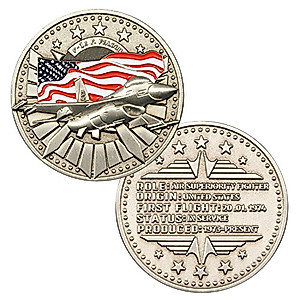 F-16 Fighting Falcon Challenge Coin! Fighter Jet Military Coin, Aircraft Plane Custom Coin! Designed by Military Veterans!