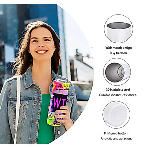 Sarcastic WTF Insulated Skinny Tumblers Cup Coffee Mug with Lid Funny 20oz Reusable Stainless Steel Water Bottle for Hot & Cold Drinks Tea Cup Iced Coffee Travel Mug(Pack of 1)