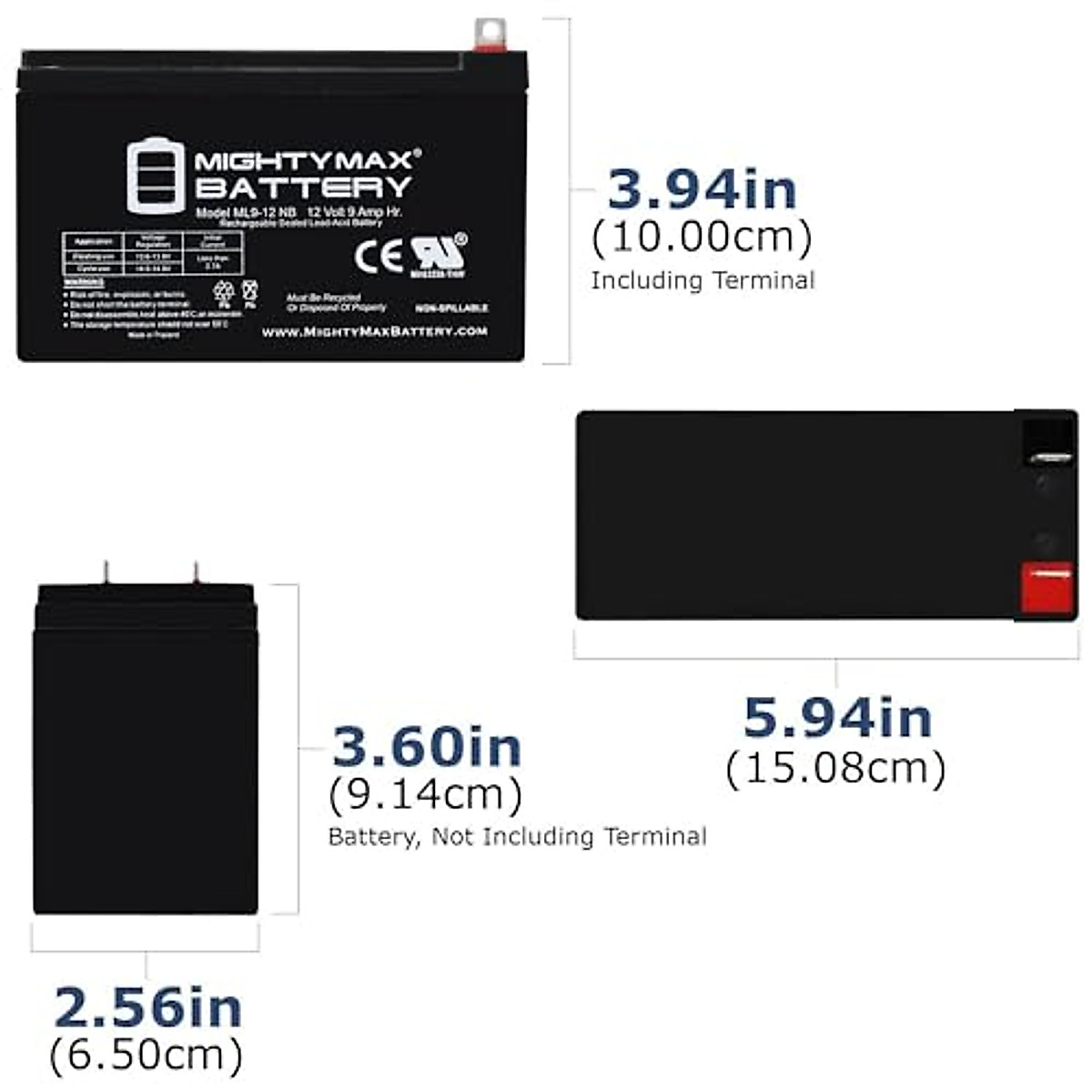 Mighty Max Battery 12V 9AH SLA Battery Replacement for Generac 7500E