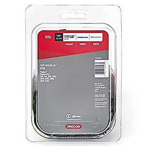 Oregon D76 AdvanceCut Replacement Chainsaw Chain for 22" Guide Bars, 76 Drive Links, Pitch: 3/8" Low Kickback, .050" Gauge (D76), Fits Poulan