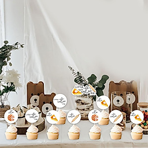 Cutie Pie Cake Topper Set - Little Cutie Pie Cake Topper with 12Pcs Pie Double-sided Cupcake Toppers, Cutie Pie Baby Shower Decorations, Pie First Birthday Decor, Baking Party Supplies for Boys Girls