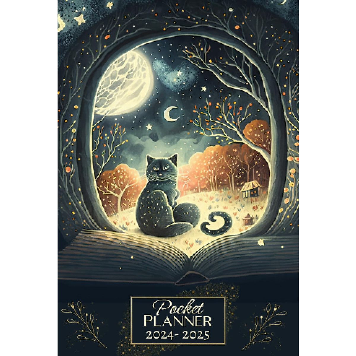 Pocket Planner 2024-2025 Cat Cover: 2 Year Monthly Organizer for Purse