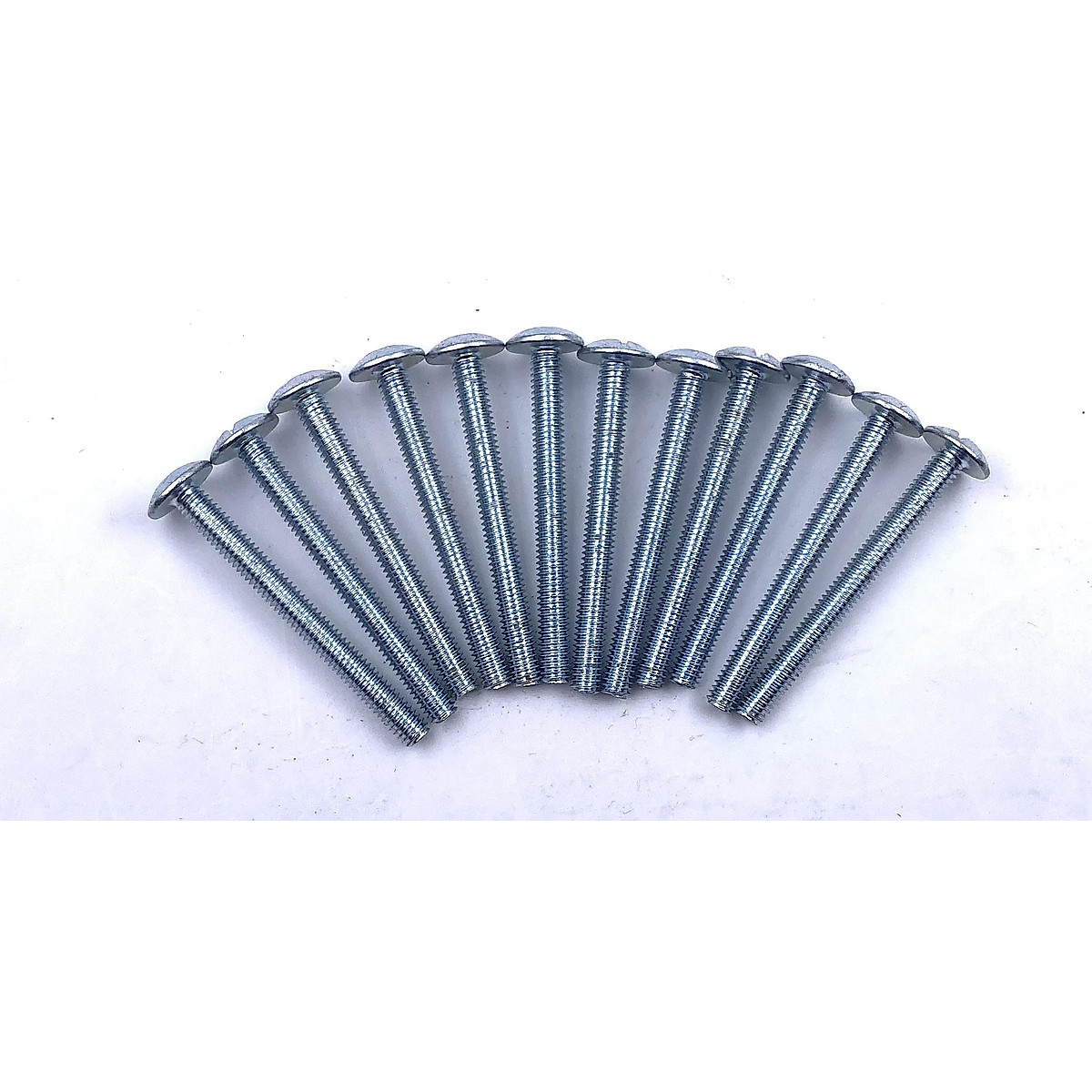 M4-0.7 X 50MM, 2" Phillips/Slotted Truss Head Machine Screws Zinc Plated - 12 Pack