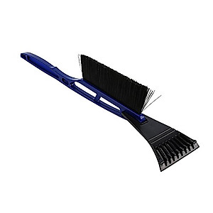 Car Ice Scraper & Snow Brush- Heavy-duty Frost Snow Shovel Removal for Car Windshield Window Blue