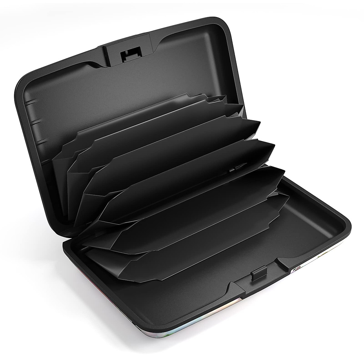 Hsxnam Credit Card Holder for Women, Small RFID Metal Credit Cards Wallets Cute Business Card Holder Pocket ID Case, Pink Flowers