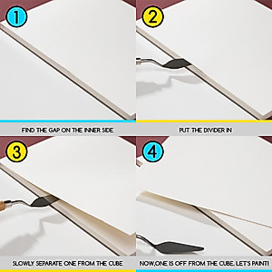 MEEDEN 5X7" Watercolor Paper Block, 20 Sheets (140lb/300gsm), Smooth Surface 100% Cotton, Hot Press, Acid-Free Art Paper for Painting & Drawing, Wet, Mixed Media