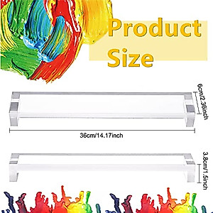 BENECREAT Artist Leaning Bridge Hand Acrylic Wrist Rest for Computer Keyboard, 14inch Transparent Creative Artist Bridge for Painting