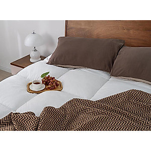 QUEEN ROSE Mattress Topper King, Extra Soft Pillow Top King Mattress Topper, Cooling Thick Plush Bed Topper Snow Down Alternative, Baffle Box White, for Back Pain Relief