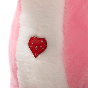 HollyHOME Child Princess Rocking Horse Riding Rocker with Sound Pretend Play Stuffed Animal Ride On Toy Pink