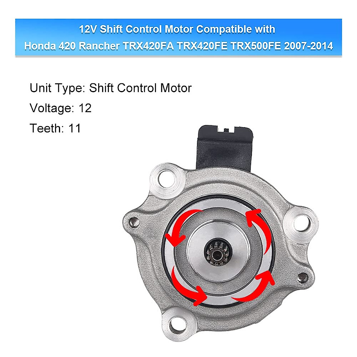 WATERWICH Shift Control Motor Compatible with TRX420 FourTrax Rancher 2007-2021 2012-2021 TRX500 FourTrax Foreman Replaces 31300-HP5-601